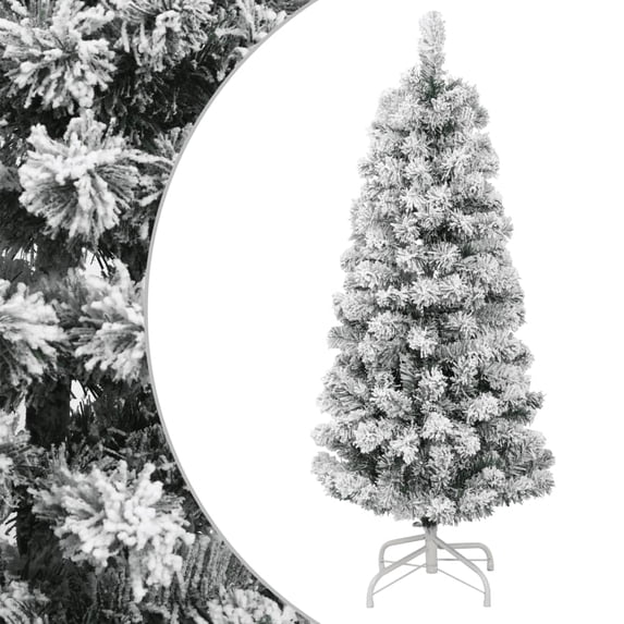 vidaXL Artificial Hinged Christmas Tree with Flocked Snow 47.2 ...