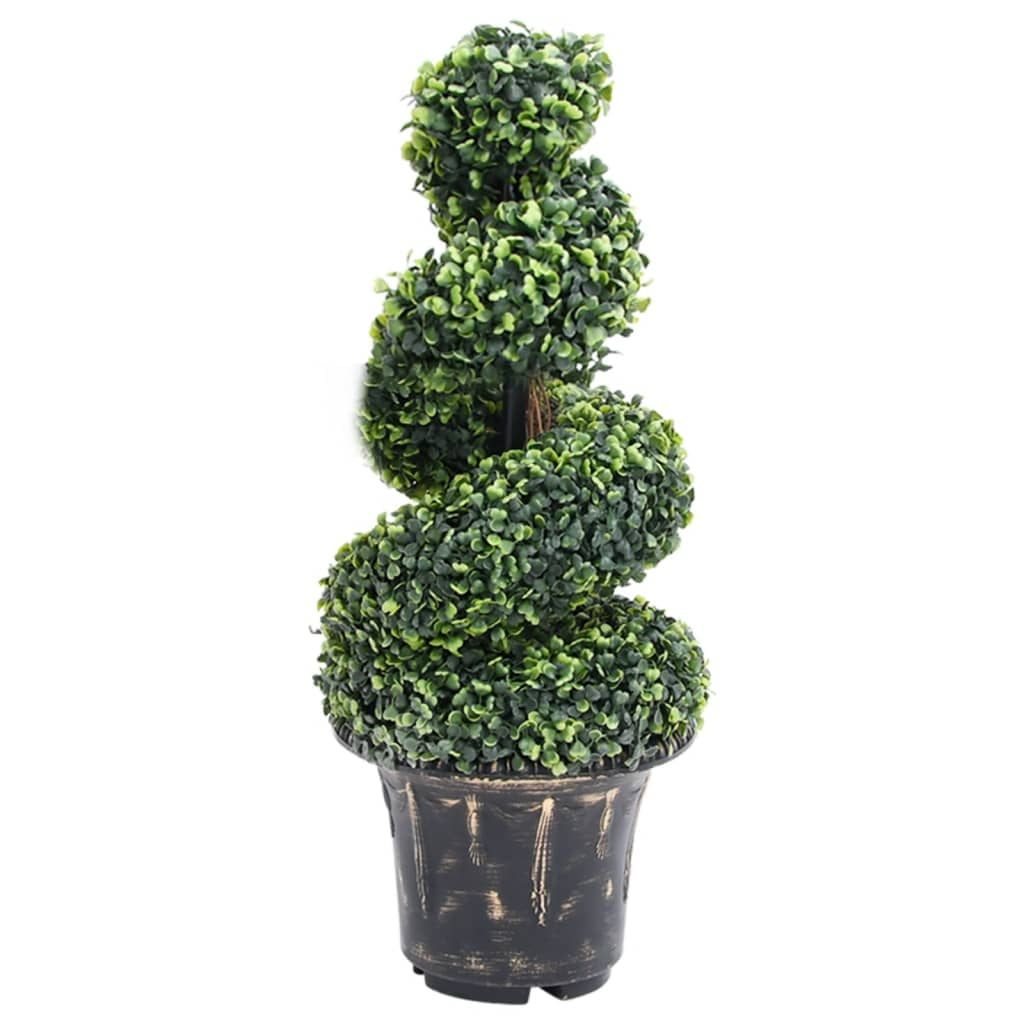 vidaXL Artificial Topiary Tree Boxwood Plant with Pot Faux Boxwood ...