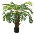 vidaXL Artificial Tree Cycas Lifelike Tropical Palm Tree with Pot 35.4 ...