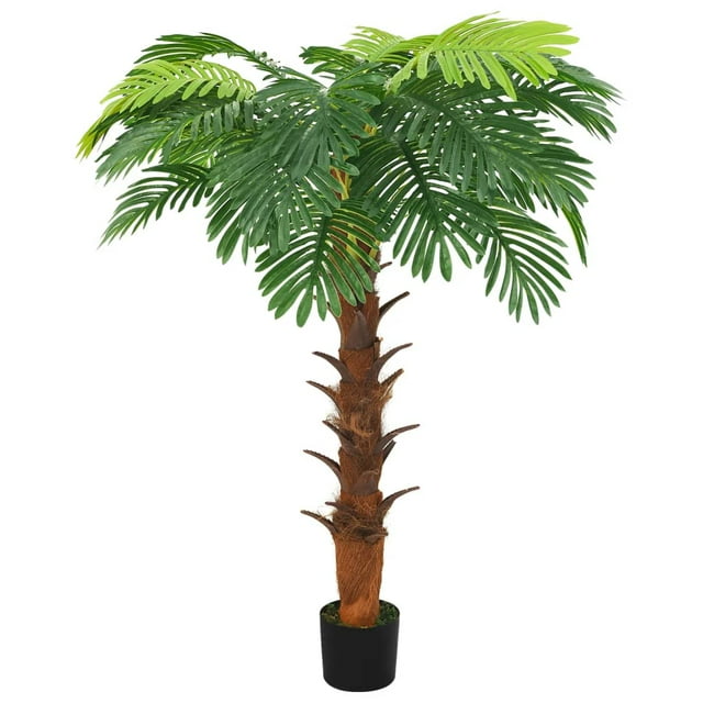 vidaXL Tall Faux Indoor Cycas Palm Tree, Lifelike Artificial Plant with ...