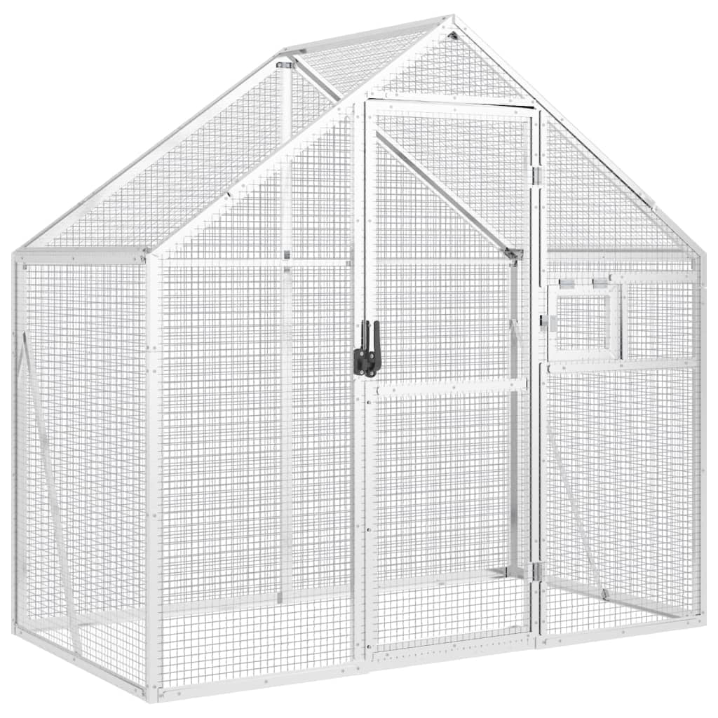 vidaXL Large Outdoor Aviary Parakeet, Finch, Cockatiel Cage, Aluminum ...