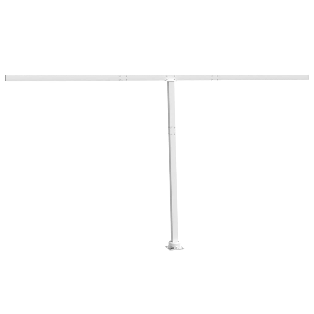 vidaXL Awning Post Set Outdoor Patio Metal Sun Shade Pole Support ...