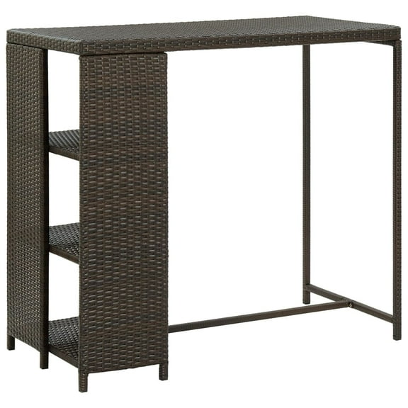 vidaXL Bar Table Kitchen Pub Table Bistro Table with Shelf Engineered ...