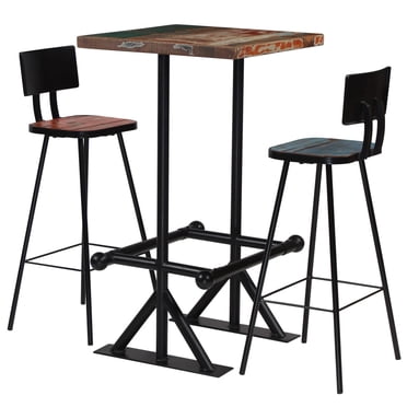 Bowery Hill Kitchen Pub Height Dining Set, High Space Multipurpose Bar ...