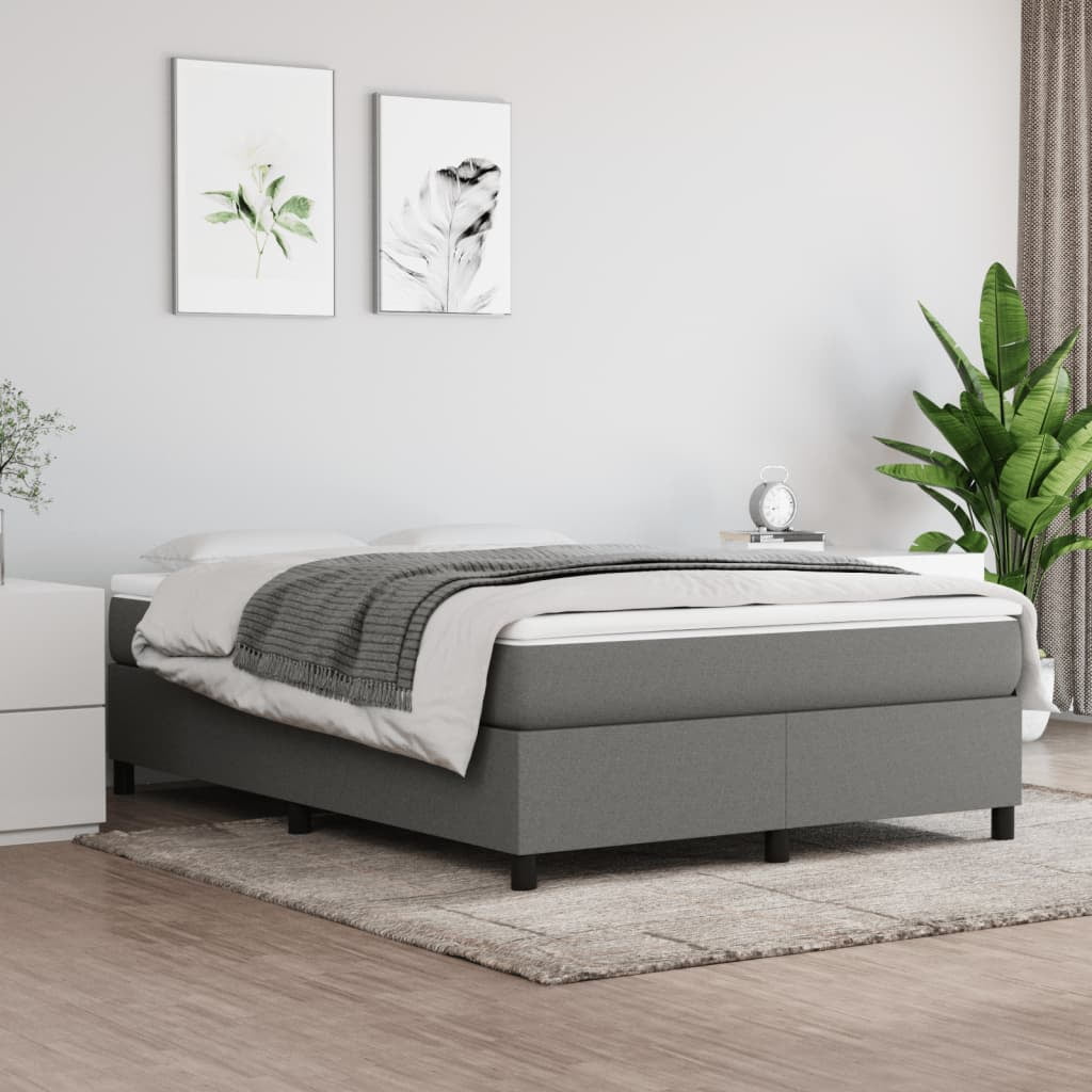 vidaXL Bed Frame Upholstered Mattress Foundation Bedroom Furniture ...