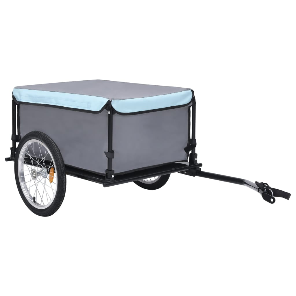 vidaXL Bike Trailer Bicycle Cargo Trailer Tow Bicycle Cart Steel and ...