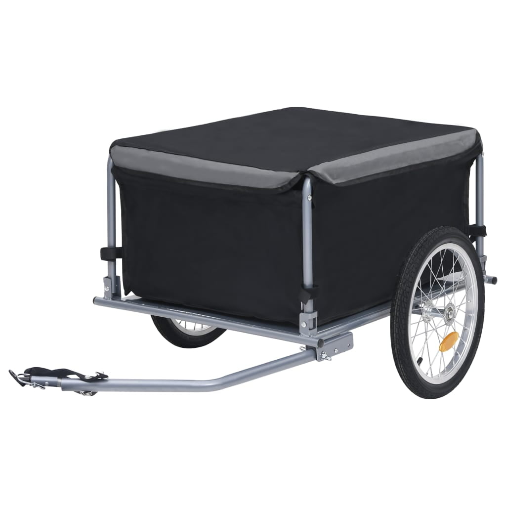 vidaXL Bike Trailer Bicycle Cargo Trailer Tow Bicycle Cart Steel and ...