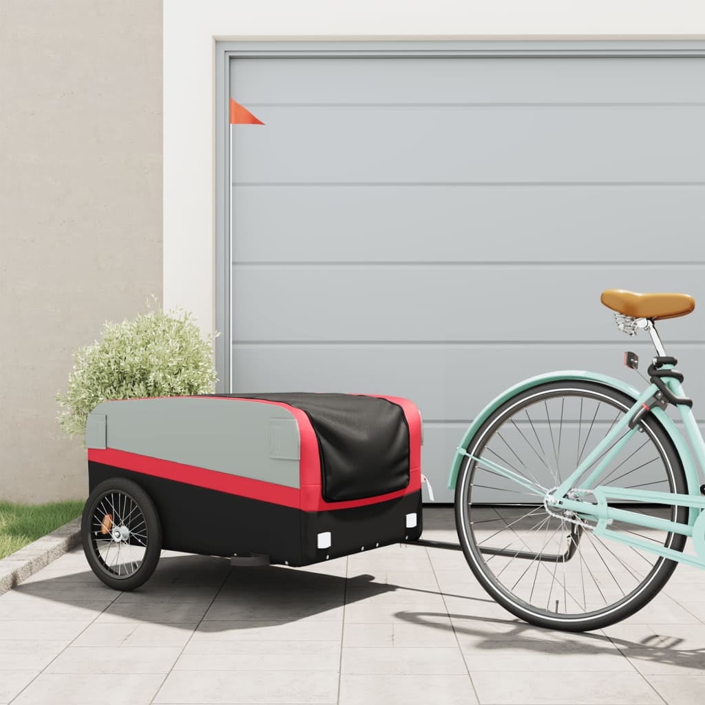 vidaXL Bike Trailer Kids Bicycle Cargo Trailer Cart Wagon with Tow Bar ...