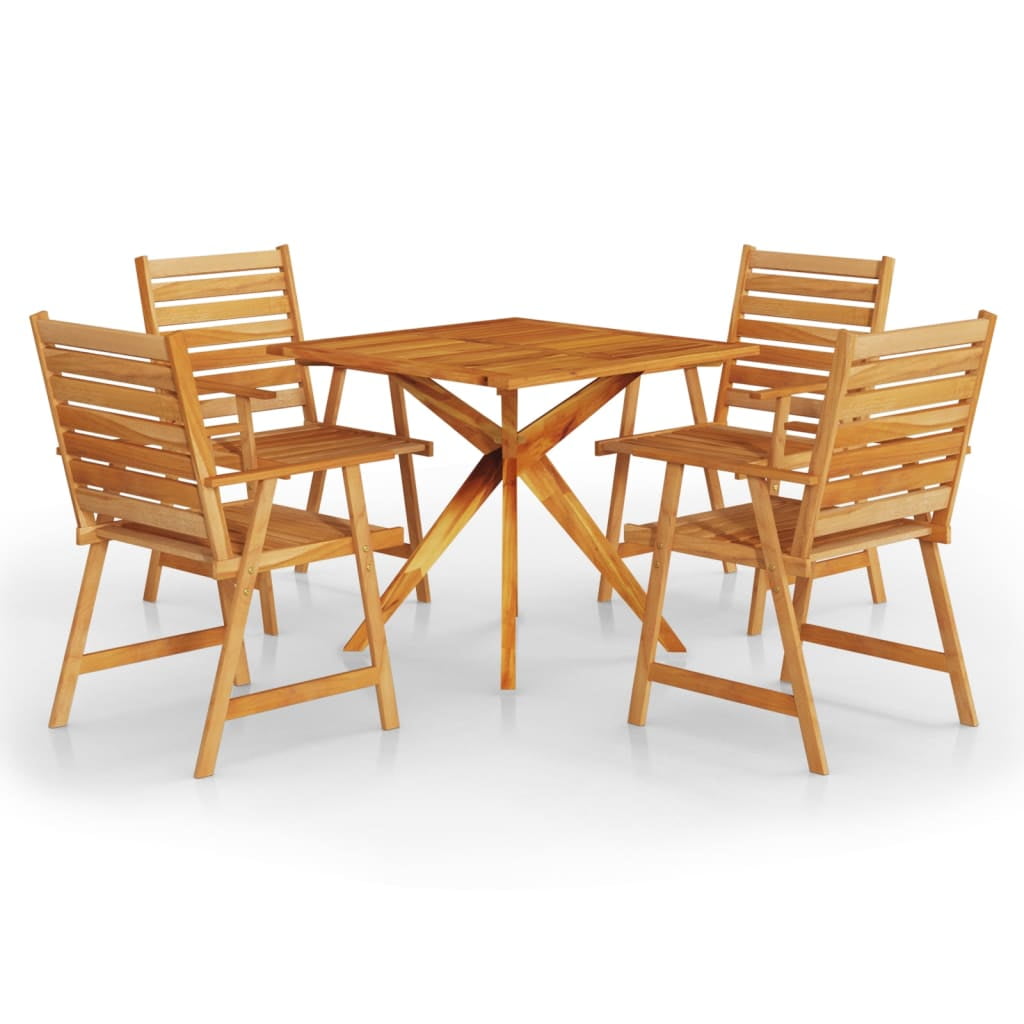 vidaXL Bistro Set Patio Table and Chairs Conversational Set Solid ...