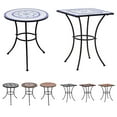 vidaXL Bistro Table Outdoor Side Table Garden Patio Porch Mosaic Table ...