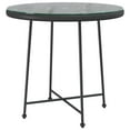 vidaXL Bistro Table Patio Table with Rattan Look Garden Outdoor Side ...