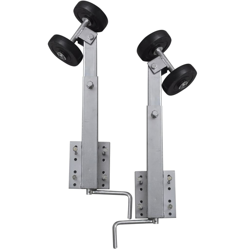 vidaXL Boat Trailer Double Roller Bow Support Set of 2 23.2"-33.1 ...