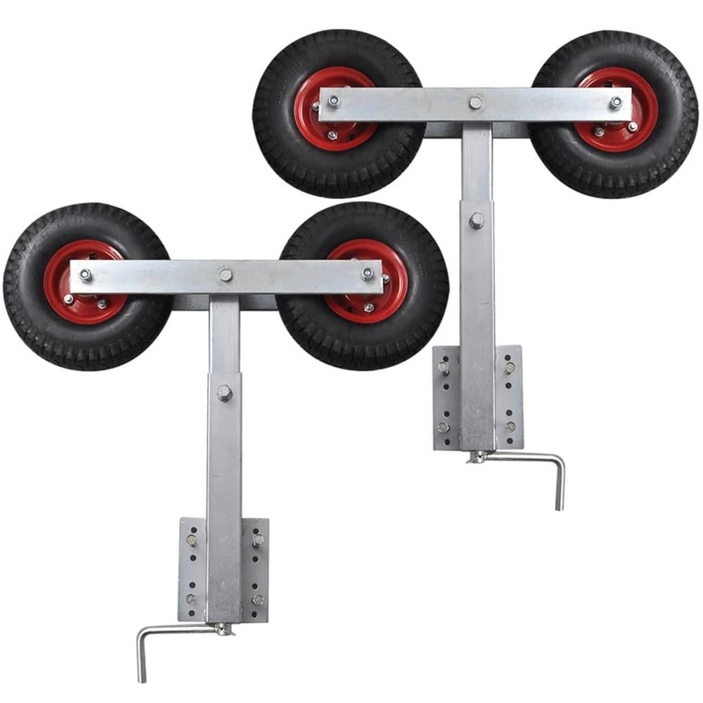 vidaXL Boat Trailer Double Wheel Bow Support Set of 2 2' - 3', 141551 ...
