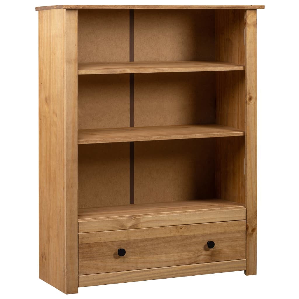 vidaXL Bookshelf Bookcase Decor Shelving Unit Solid Wood Pine Panama ...