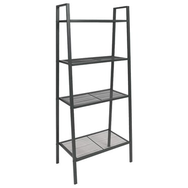 Furinno 4-Tier Corner Display Rack, Multipurpose Shelving Unit, Walnut ...