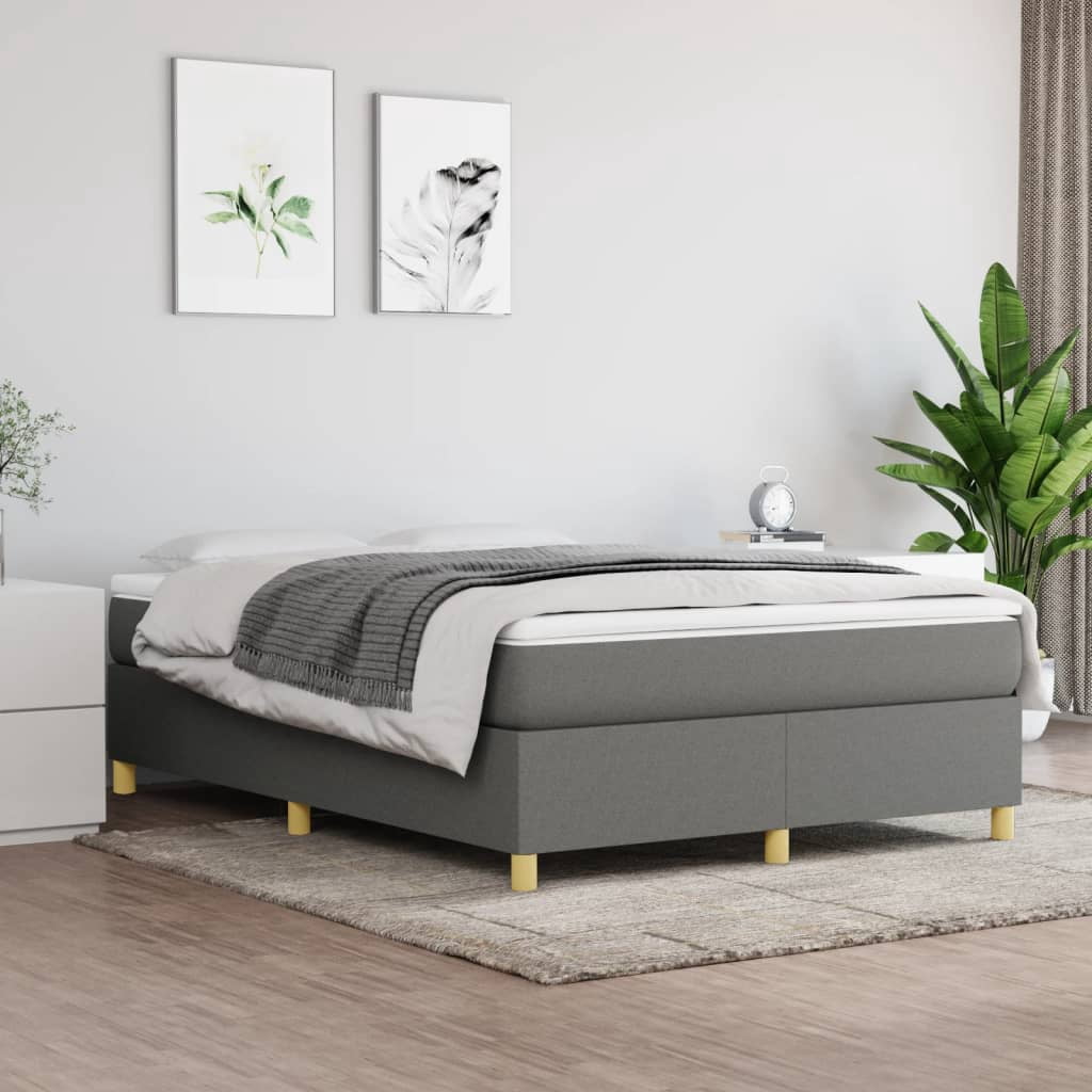 vidaXL Box Spring Bed Base Platform Bed Frame with Mattress for Bedroom ...