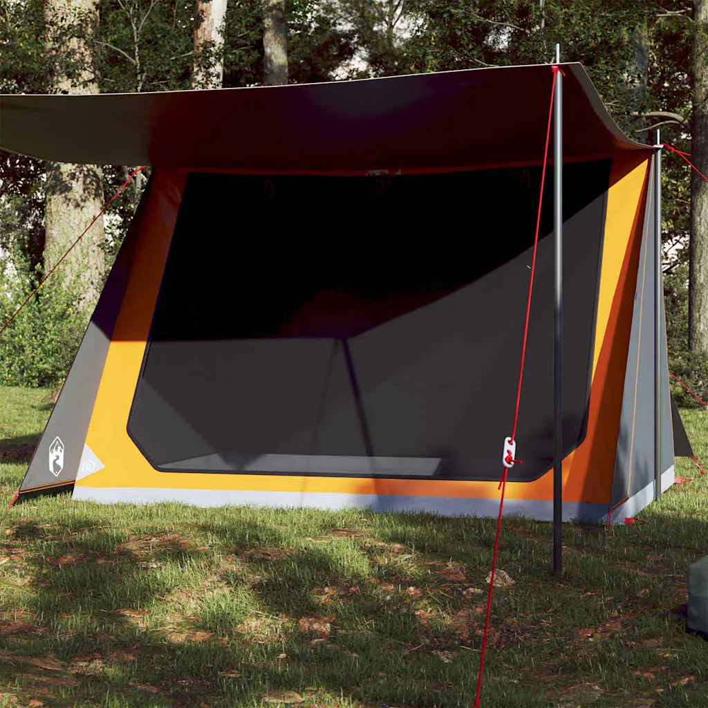 vidaXL Camping Tent 2-Person Grey and Orange Waterproof - vidaXL ...