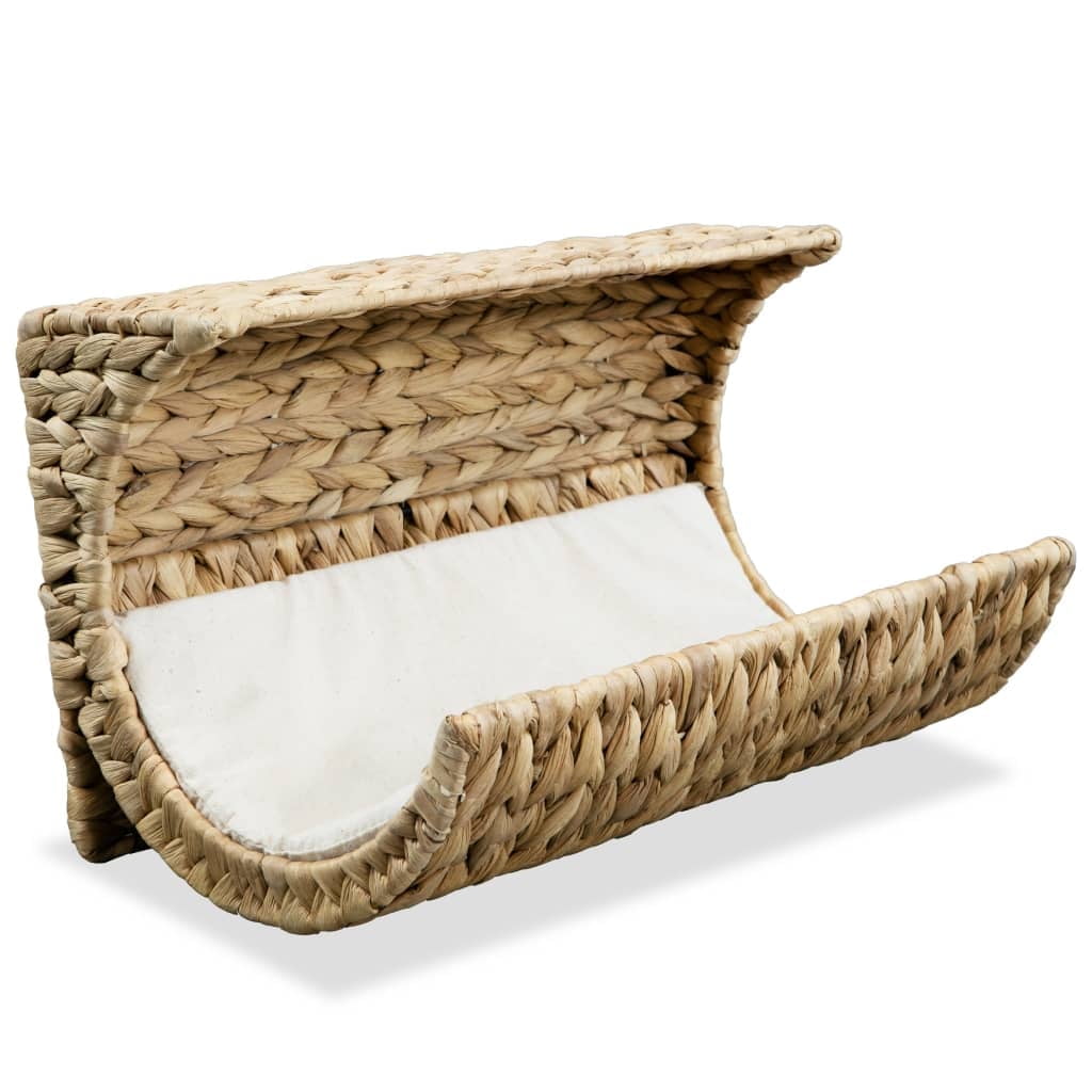 vidaXL Cat Bed with Cushion Water Hyacinth 14.6"x7.9"x7.9" - Walmart.com