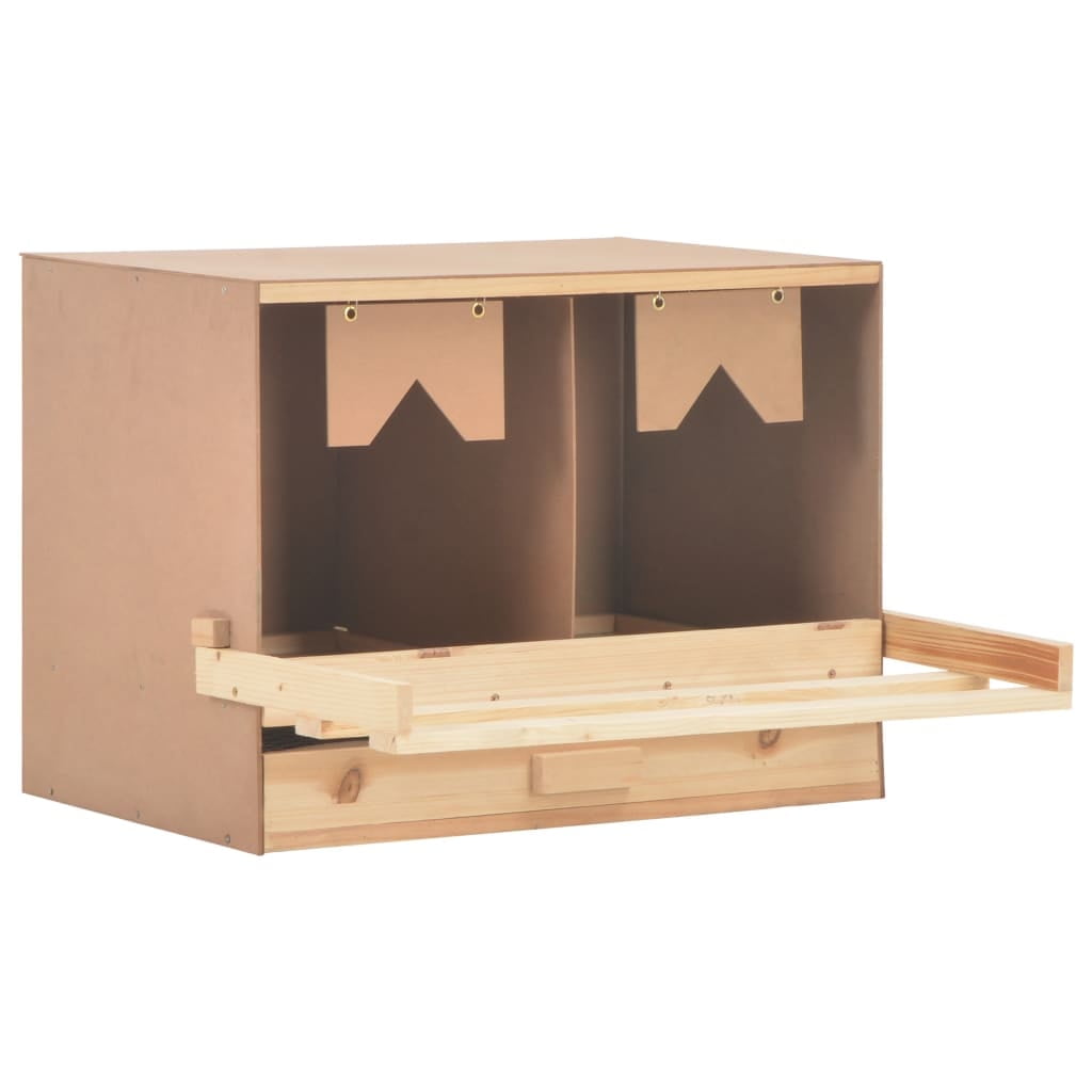 vidaXL Chicken Nesting Boxes with Compartments Hen Laying Nest Solid ...