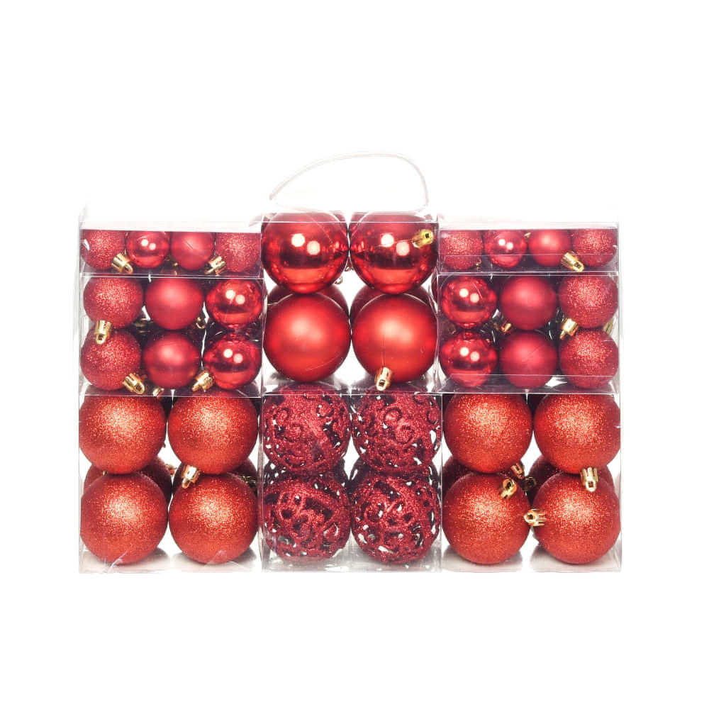 vidaXL Christmas Ball 100 Piece Ornament for Christmas Tree Holiday ...