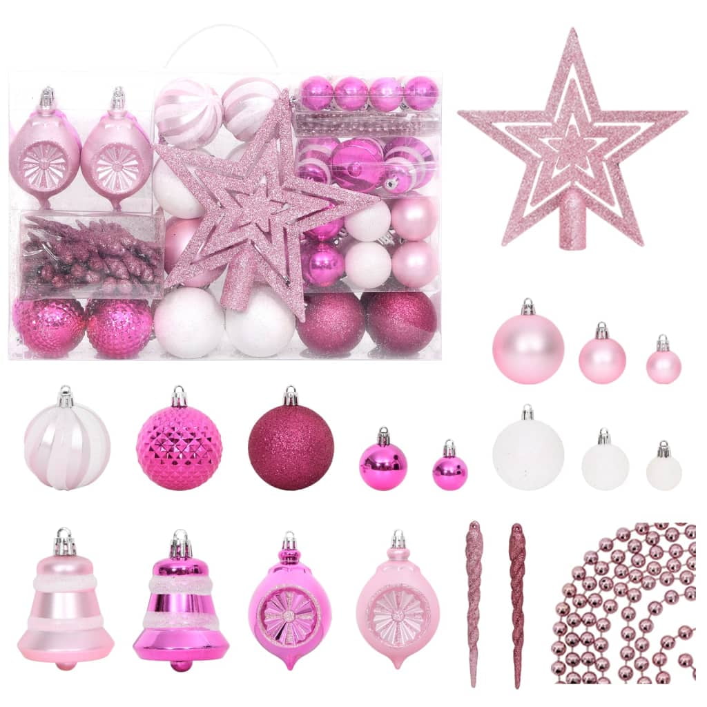 vidaXL Christmas Bauble Set Christmas Ball Ornament Decor Bauble 108 ...