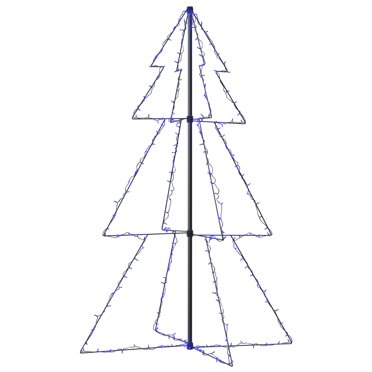 vidaXL Christmas Cone Tree Artificial Xmas Tree with LEDs Christmas ...