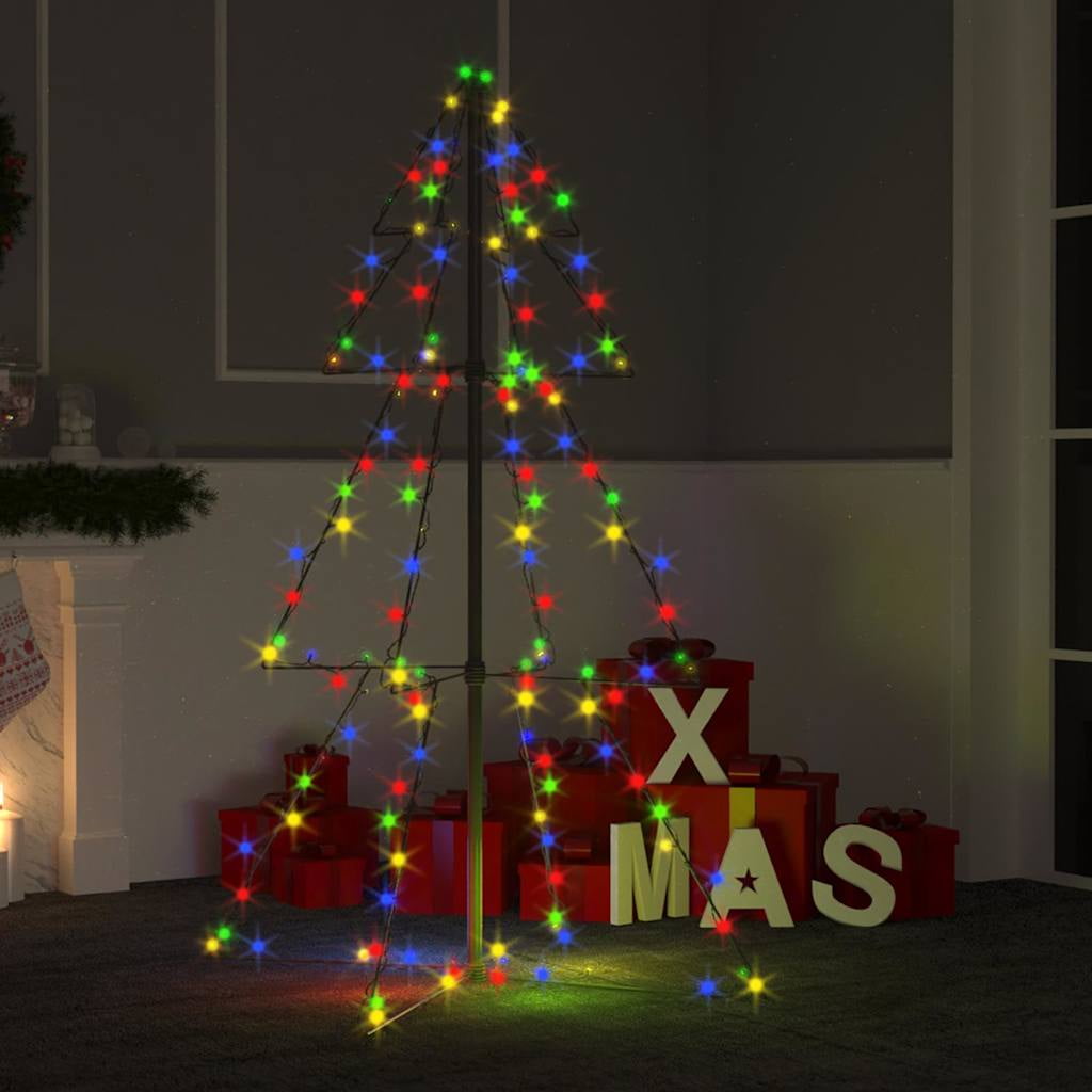 vidaXL Christmas Cone Tree 160 LEDs Indoor and Outdoor 3x4 ft - Walmart.com