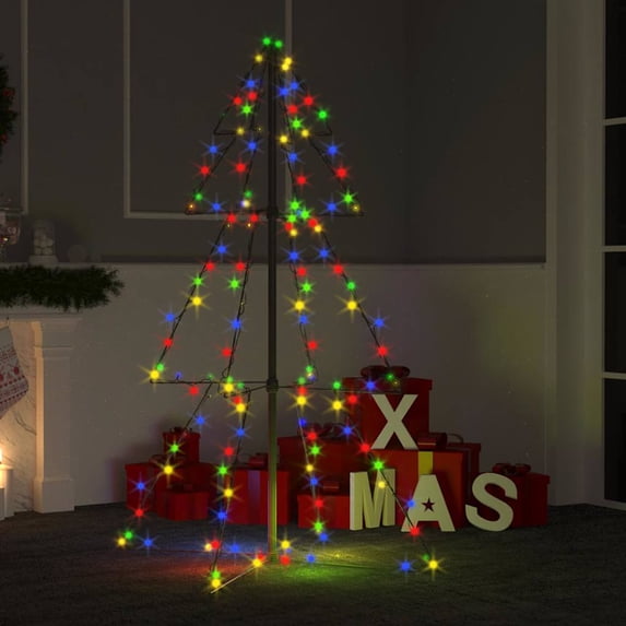 vidaXL Christmas Cone Tree 160 LEDs Indoor and Outdoor 3x4 ft - Walmart.com