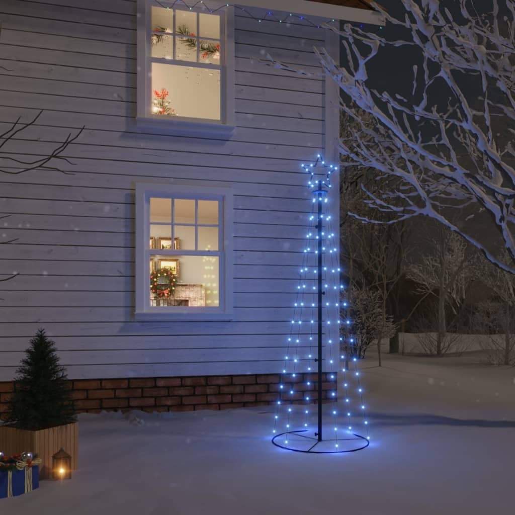 vidaXL Christmas Cone Tree Blue 108 LEDs 2x6 ft - Walmart.com