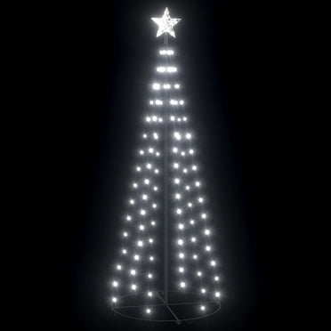 vidaXL Christmas Cone Tree Artificial Xmas Tree with LEDs Christmas ...