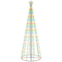 vidaXL Christmas Cone Tree Artificial Xmas Tree with LEDs Christmas ...
