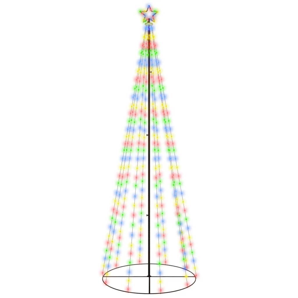 vidaXL Christmas Cone Tree Artificial Xmas Tree with LEDs Christmas ...