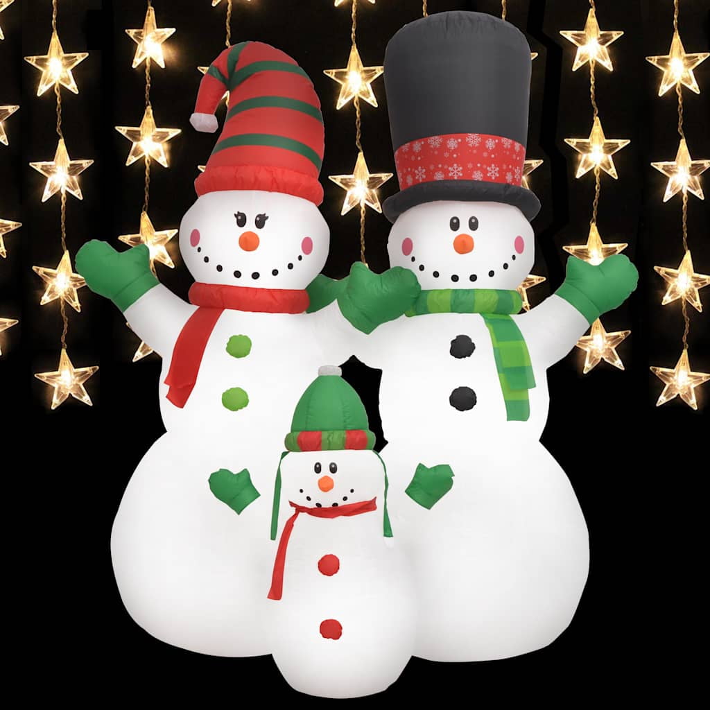 vidaXL Christmas Inflatable Snowmen Family LED IP44 8 ft - Walmart.com