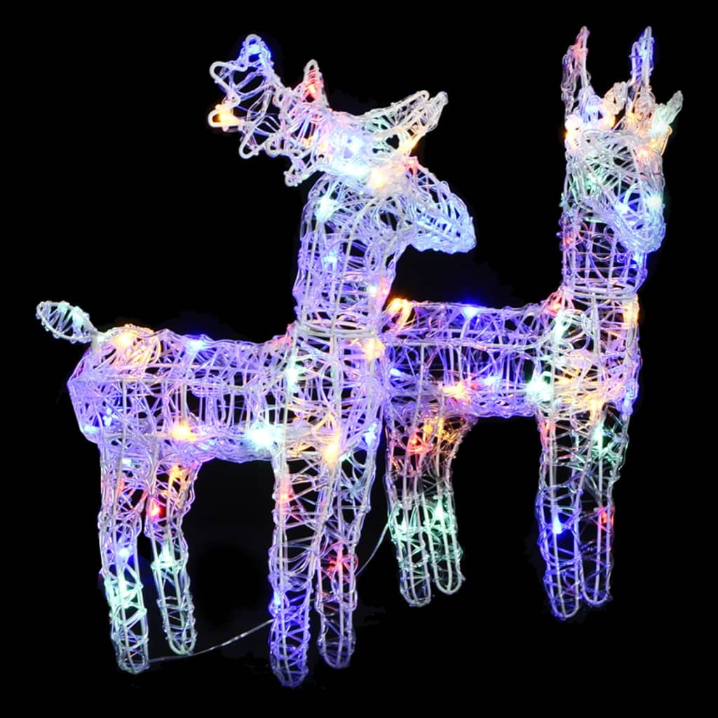 vidaXL Christmas Reindeers Xmas Decoration Light Display with LEDs ...
