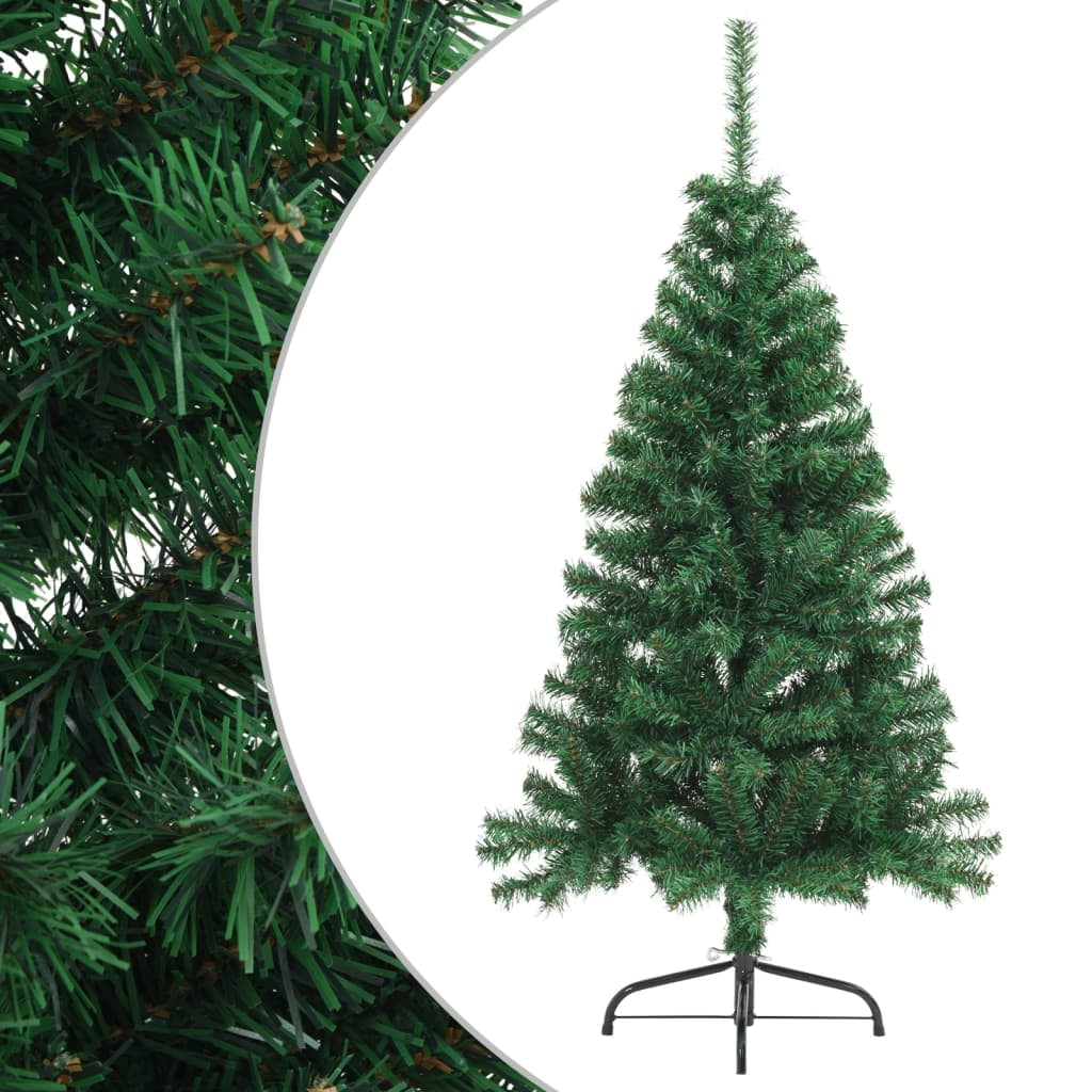 vidaXL Christmas Tree Decoration Artificial Half-Circle Tree with Stand ...