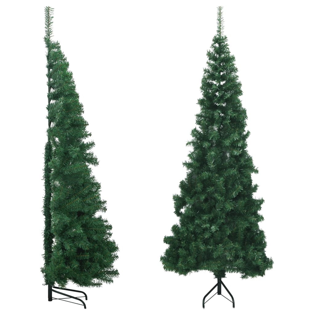 vidaXL 6ft Artificial Christmas Tree with Stand, PVC Corner Xmas Tree ...