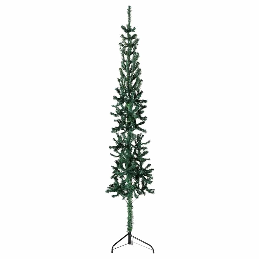 vidaXL Christmas Tree Decoration Slim Artificial Half Xmas Tree with ...