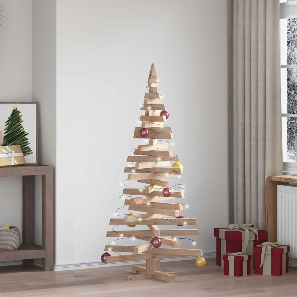 vidaXL Christmas Trees with Stand Natural 59.1" Solid pine wood ...