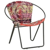 vidaXL Circle Chair Multicolors Chindi Fabric - Walmart.com