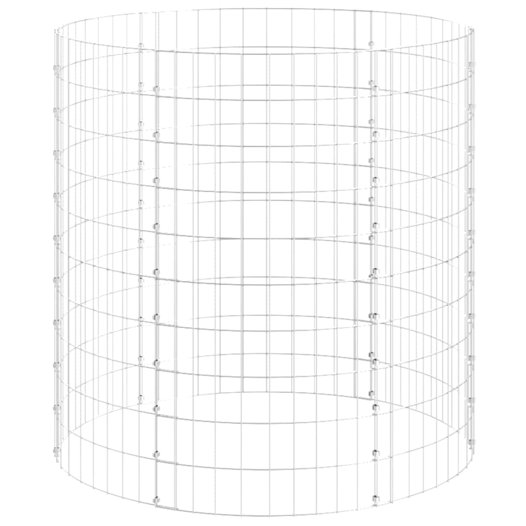 vidaXL Circular Gabion Pole Galvanized Steel Ø39.4"x39.4" - Walmart.com