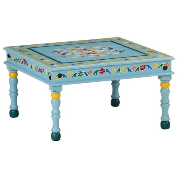 vidaXL Coffee Table Hand Painted Accent Couch Sofa Table Solid Wood ...