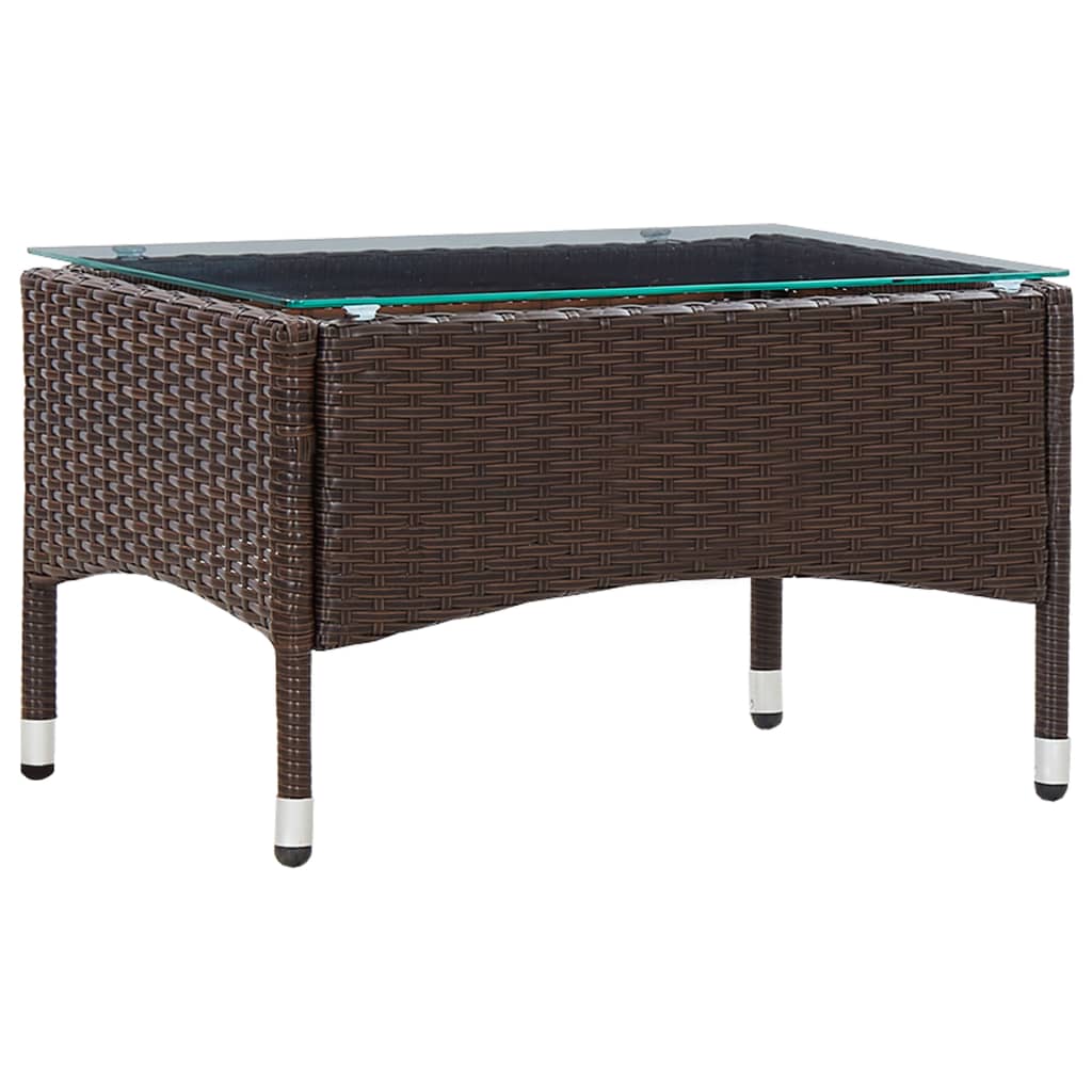 vidaXL Patio Coffee Table Dark Gray Half Round Poly Rattan - Walmart.com