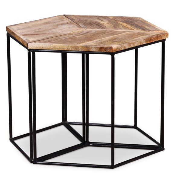 vidaXL Coffee Table Solid Mango Wood 18.9" x18.9"x15.7", 243976 ...