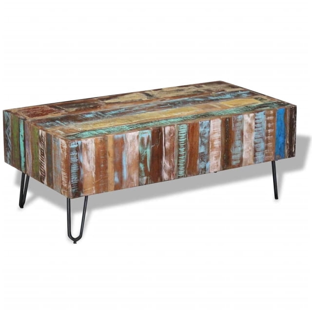 vidaXL Coffee Table Solid Reclaimed Wood 39.4"x19.7"x15" - Walmart.com