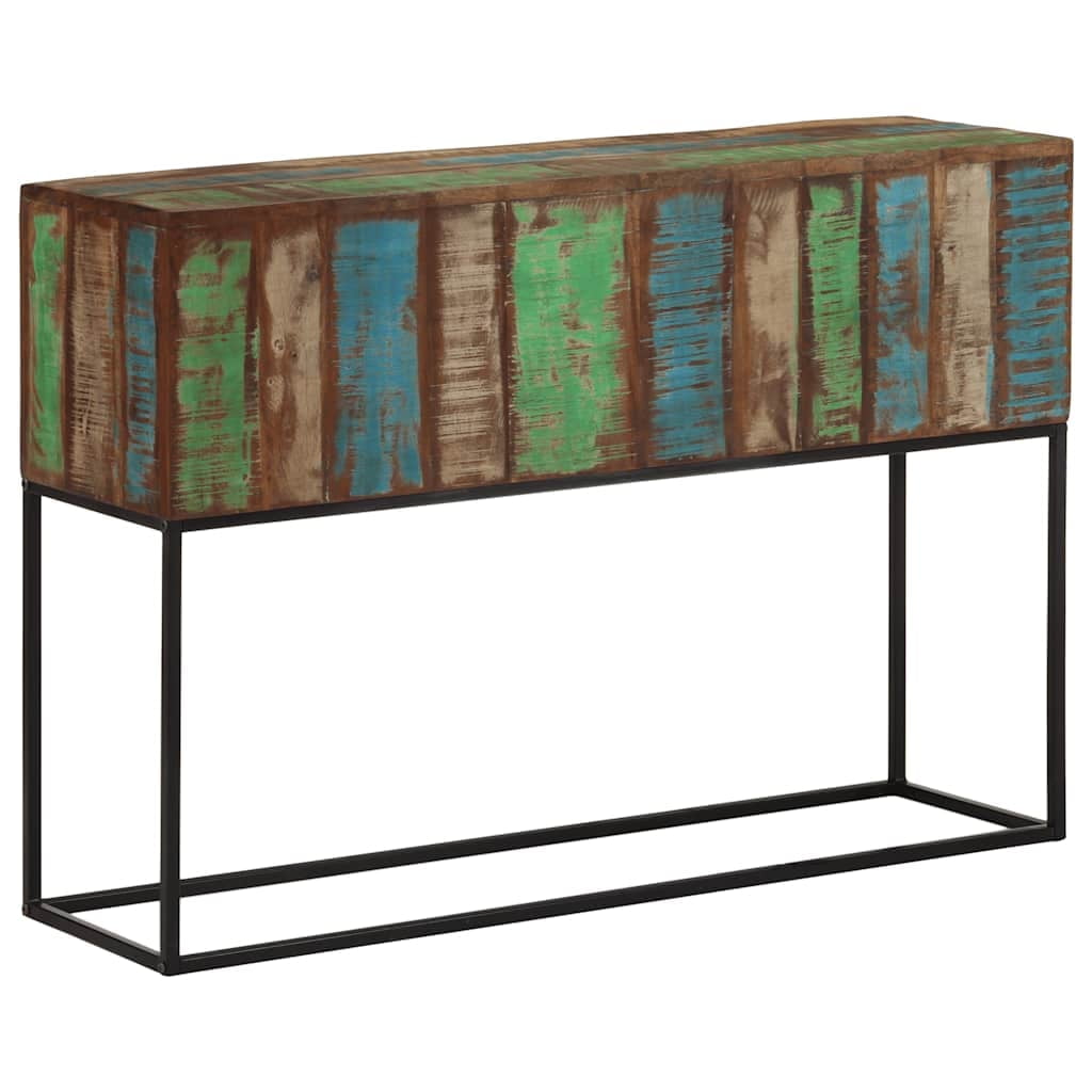 vidaXL Console Table Mixed color finish Reclaimed wood and iron ...