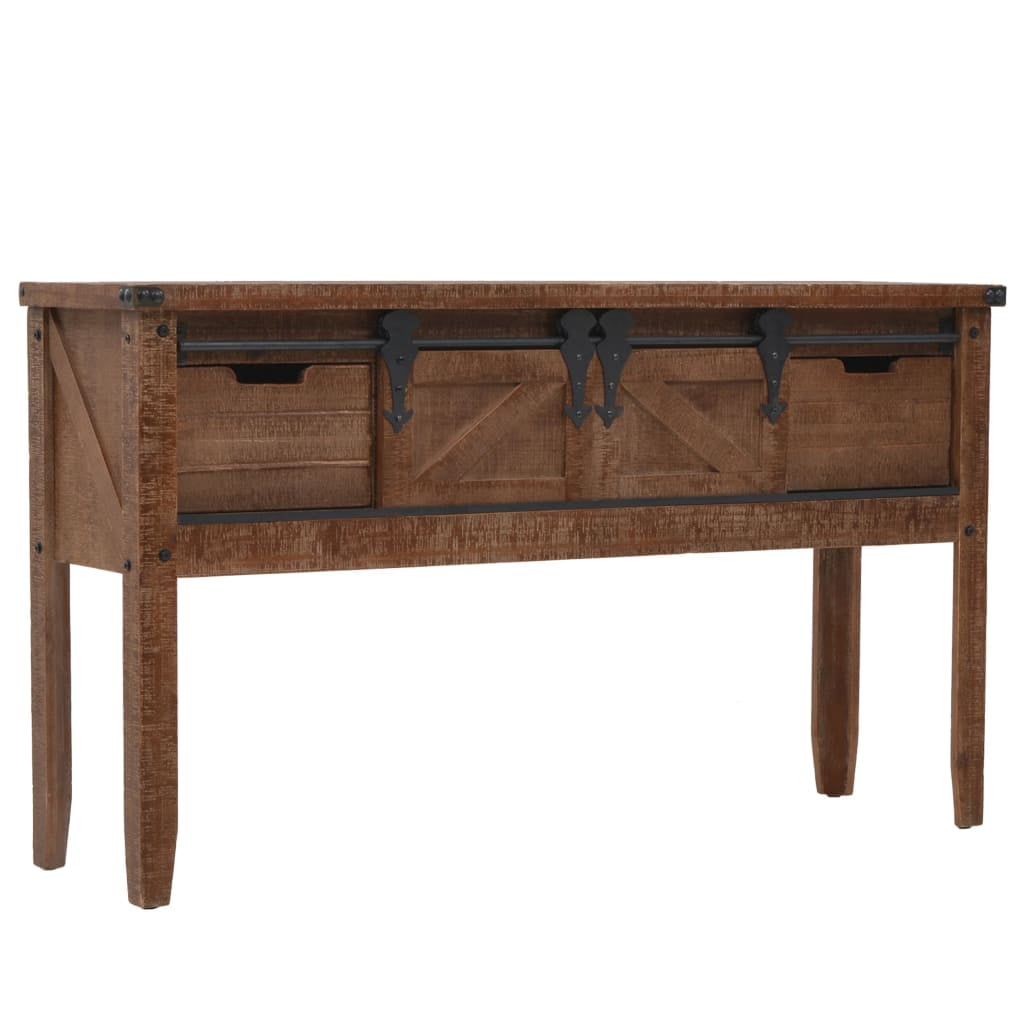 vidaXL Console Table Solid Fir Wood 51.6"x14"x29.5" Brown - Walmart.com