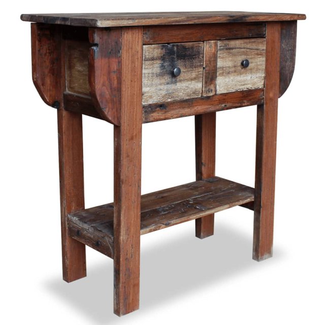 vidaXL Console Table Solid Reclaimed Wood 31.5"x13.8"x31.5" - Walmart.com