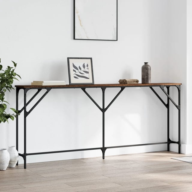 vidaXL Console Table Storage Side Sofa Desk for Living Room Engineered ...