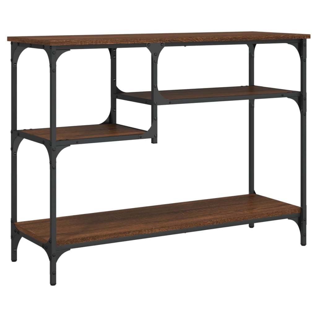 vidaXL Console Table with Shelves Black 39.4"x13.8"x29.5" - Walmart.com