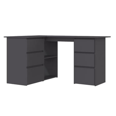 vidaXL Computer Desk Study Writing Desk Home Office Table Solid Wood ...